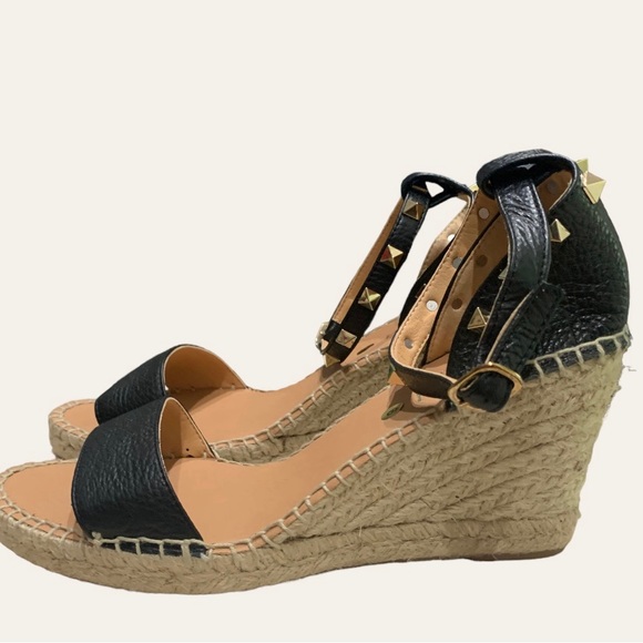 Maypol | Shoes | Nib Maypol Studded Black Wedge Eapadrilles | Poshmark